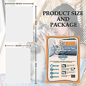10 Pcs Extra Large Furniture Protectors from Cats, 5pcs 17" x12” & 5pcs 17"x10" Cat Scratch Deterrent Sheet, Double-Sided Training Tape, Cat Scratch Couch Protector