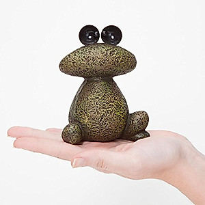Bits and Pieces - Two Frogs Garden Sculptures for Your Garden, Lawn or Patio - Waterproof Garden Décor Set - Frog Statues – Minimalistic Design