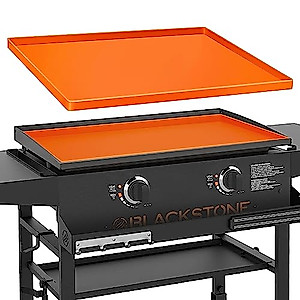 Wohbay Griddle Mat for Blackstone, 28" Food-Grade Silicone Mat for Griddle Surface, Blackstone Griddle Accessories, Griddle Outdoor Protector - Orange