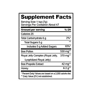 Superfood Honey by Beekeeper's Naturals - Bee Pollen, Royal Jelly, Propolis, Honey - Natural Energy, Immune Support, Mental Clarity, Athletic Performance (11.6 oz)