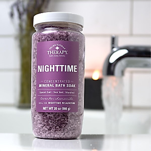 Village Naturals Therapy Nighttime Concentrated Mineral Bath Soak, 20 oz, Pack of 4
