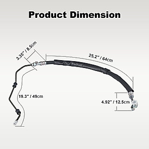 WMPHE Compatible with Power Steering Pressure Hose Assembly Acura MDX V6 3.7L 2007 2008 2009, Replace OEM 53713-STX-A01, 3401214