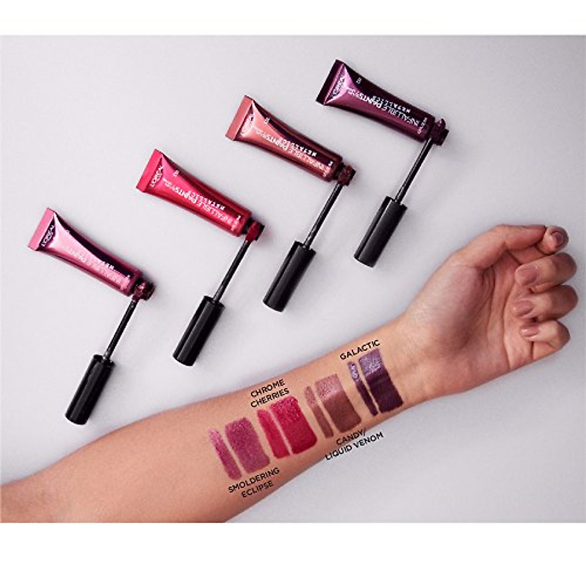 L'Oréal Paris Infallible PAINTS/LIPS Metallic, Liquid Venom, 0.27 fl. oz.