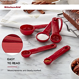KitchenAid Universal Measuring Spoon Set, 5-Piece, Red