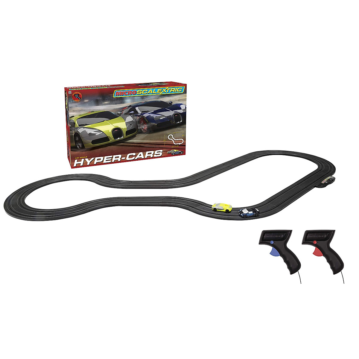 Scalextric Micro Hyper-Cars Race Slot Car Set (1: 64 Scale)