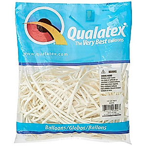 Qualatex 160Q White Balloons Tying Balloons (100ct)