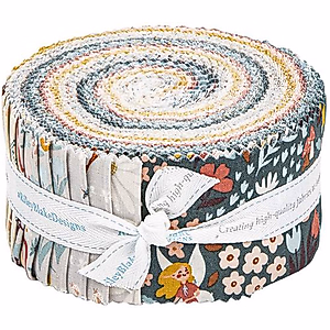 Ashley Collett Design Fairy Dust Rolie Polie 40 2.5-inch Strips Jelly Roll Riley Blake RP-12440-40