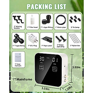 Reptile Humidifiers, Reptile Misting System, Reptile Mister Automatic with Timer, Terrarium Mister for Reptiles, Amphibians, Plants, Tank, Paludarium and Vivarium