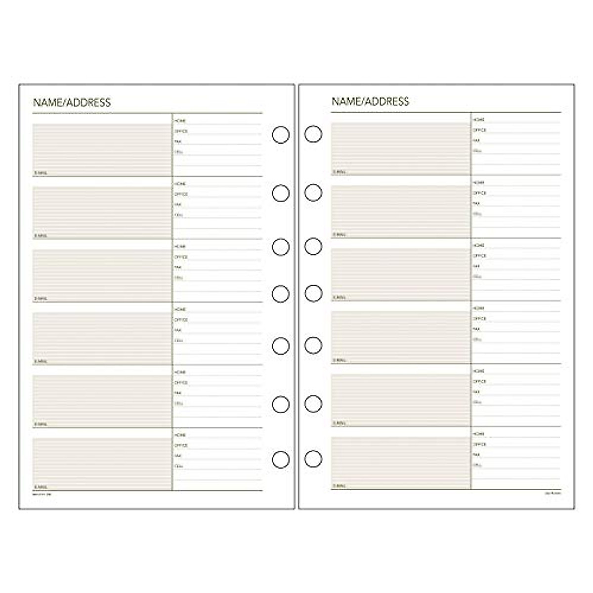AT-A-GLANCE Day Runner Telephone and Address Pages, Refill, Loose-Leaf, Undated, for Planner, 5-1/2" x 8-1/2", Size 4, 32 Sheets/Pack (011-230)