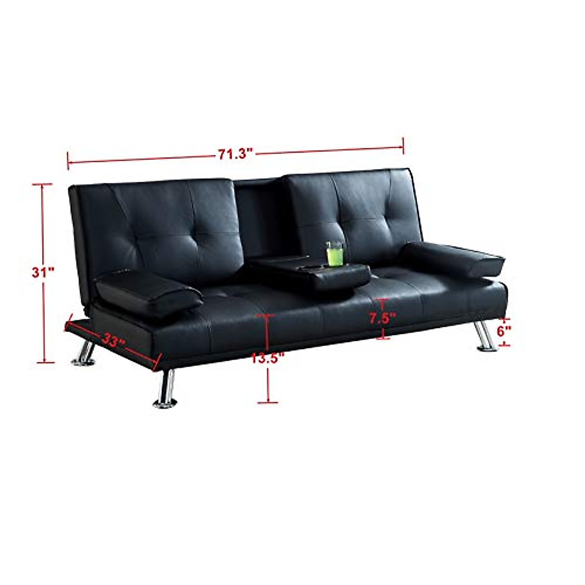 Legend Vansen Sofa Bed, Black