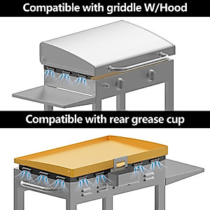 Upgraded Wind Guards for Blackstone 28 Inch Griddle, Blackstone Griddle Accessories, Magnetic Stainless Steel Wind Screen for Blackstone Grill, Protect Flame Hold Heat, Compatible with Hood＆Side Shelf