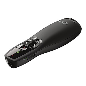 Logitech Wireless Presenter R400, Wireless Presentation Remote Clicker with 50 ft Red Laser Pointer 910-001356