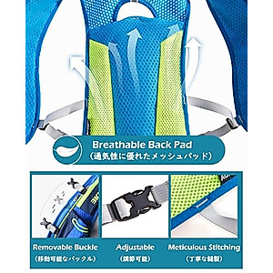 TRIWONDER Hydration Pack Backpack 5.5L Outdoors Mochilas Trail Marathoner Running Race Hydration Vest (Blue - Only Vest)