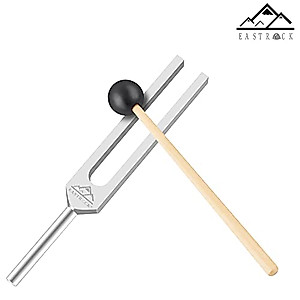 EASTROCK 528 Hz Tuning Fork with Silicone Hammer and Cleaning Cloth,Clinical Grade Nerve/Sensory for Perfect Healing Musical Instrument and Stress Reliever Healing Tuning Fork