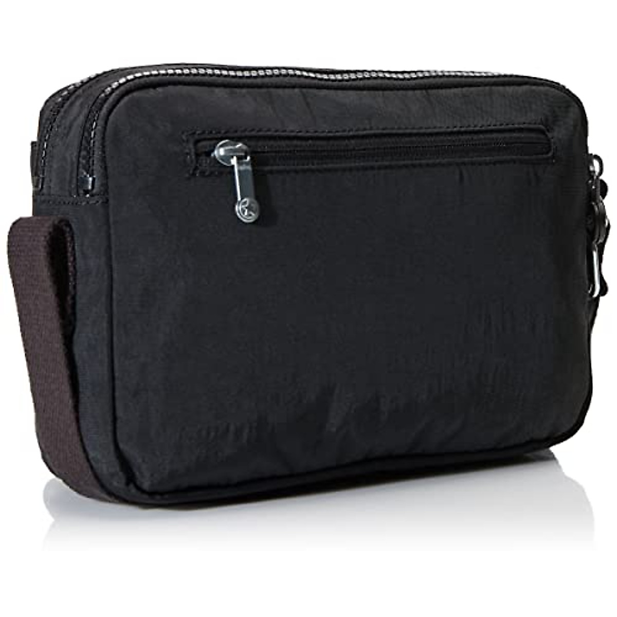 Kipling Women’s Abanu Medium Crossbody Bag, Lightweight, Adjustable Nylon Waist Pack with Multi-Compartment Zip Pockets, Black Noir