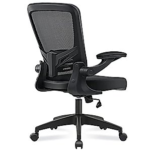 FelixKing Office Chair, Ergonomic Desk Chair with Adjustable Height and Lumbar Support Swivel Lumbar Support Desk Computer Chair with Flip up Armrests for Conference Room (Black)