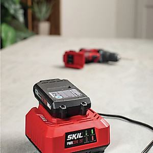SKIL PWR CORE 20 2X2.0Ah Battery and Charger Starter Kit Including Two 20V 2.0Ah Batteries and Standard Charger-CB5197B-21