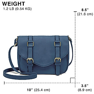 Scarleton Crossbody Bags for Women, Purses for Women, Handbags for Women, Mothers Day Gifts Purse w/Decorative Belt, H172519 - Blue