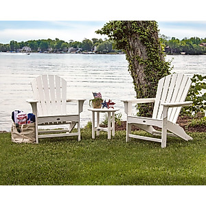 Trex Outdoor Furniture Yacht Club 3-Piece Shellback Adirondack Chair Set with Side Table