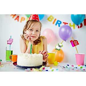 24pcs Reusable Farm Animals Party Favor Plastic Straws Kids Drink Cocktail Straws Chicken Sheep Horse Cow Pig Farm Birthday Party Supplies With 2 Cleaning Brushes 6 Colors