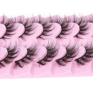 Fluffy Lashes Natural Look Cat Eye Faux Mink Lashes Wispy False Eyelashes Strip Lashes Pack by Zegaine