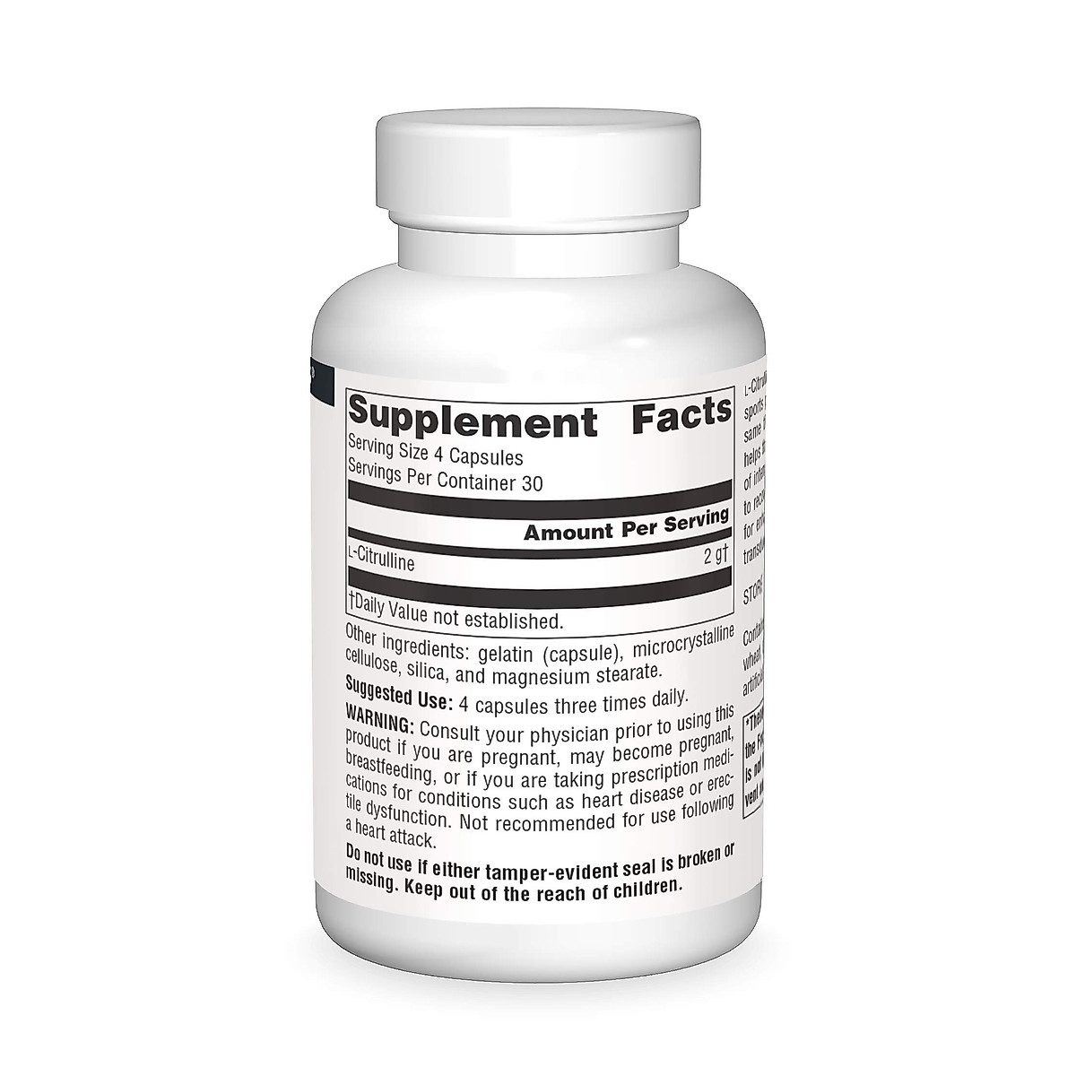 Source Naturals L-Citrulline - Supports Exercise Recovery, Energy and Detoxification, 500 mg - 120 Capsules