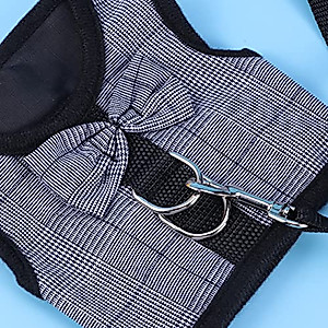 ULTECHNOVO Hamster Clothes Harness and Leash Small Animal Harness Vest Small Pet Bowknot Costume for Ferrets Rats Guinea Pig Chinchilla Teacup Chihuahua M