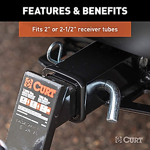 CURT 21581 Trailer Hitch Pin & Clip, 5/8-Inch Diameter, Fits 2 or 2-1/2-Inch Receiver