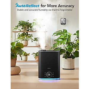 GoveeLife Smart Humidifier, Top Fill 7L Warm & Cool Mist Humidifiers for Bedroom, 70H Runtime, Auto Shut-Off, RGB Light,WiFi Air Humidifier for Large Room, Plants, Nursery Work with Alexa App Control
