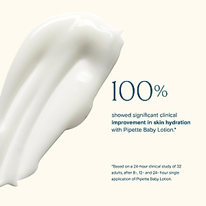 Pipette Baby Lotion - New & Improved Formula, Hydration & Natural Moisture of Baby's Delicate Skin, Renewable Plant-Derived Squalane, Vanilla + Ylang Ylang Aroma, 5.7 fl oz