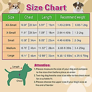 Jecikelon Winter Dog Hoodie Sweatshirts with Pockets Warm Dog Clothes for Small Dogs Chihuahua Coat Clothing Puppy Cat Custume (Small, Pink)