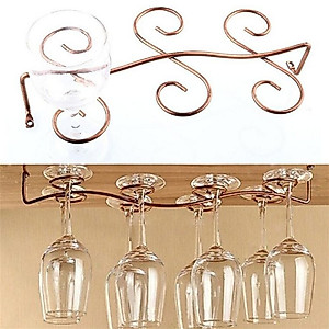 VALINK Stemware Racks, 1Pcs 6/8 Wine Glass Rack, Stainless Steel Wine cup Holder, Stemware Hanging Stand, Under Cabinet Holder, Drinking Glass Storage Organizer Hanger Shelf for Household Bar Tools