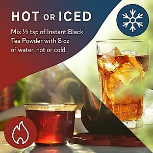 Forage & Flourish - Instant Black Tea Powder - Just One Ingredient - Unsweetened Drink Powder - Great Hot or Cold - Add to Smoothies or Baked Goods - 1 lb