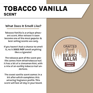 Beard Balm 2 pack - Tobacco Vanilla Beard Balm - Cedar Leather Beard Balm - 2oz Each - Best Beard Balm