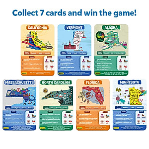 Skillmatics Card Game - Guess in 10 States of America, Educational Travel Toys for Boys, Girls, and Kids Who Love Board Games, Geography and History, Gifts for Ages 8, 9, 10 and Up