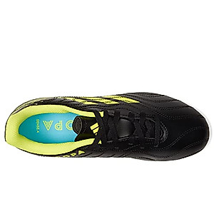 adidas Copa Sense.4 Flexible Ground Soccer Shoe, Black/Team Solar Yellow/Bright Cyan, 1 US Unisex Little Kid