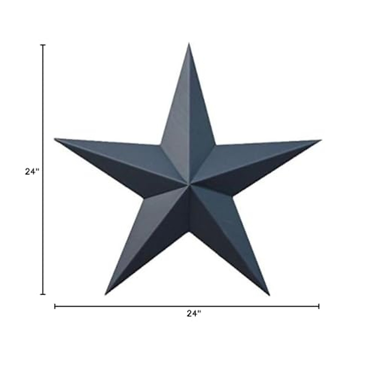 Amish Wares 24 Inch Solid Black Barn Star Made with Galvanized Metal to Prevent Rusting