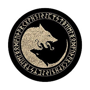 Geri & Freki Odin Wolves Viking Wotan Norse Mythology Thor PopSockets PopGrip: Swappable Grip for Phones & Tablets