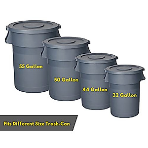 Trash Can Caddy Bag | Brute Compatible | Fits 32-55 Gallon Can | 12 Pockets | Heavy Duty Vinyl Construction Organizer for Cleaning & Janitorial Duties.