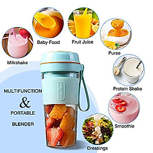 BLUWTE Portable Blender with Ice Cube Mold, USB Rechargeable Personal Blender …