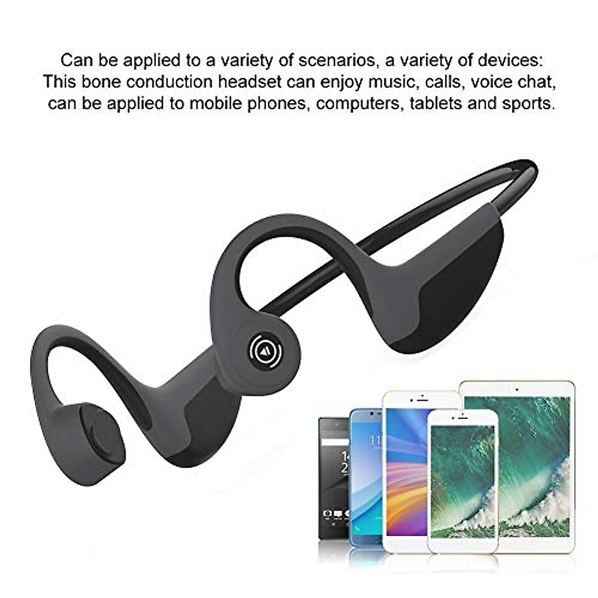 Z8 Wireless Bone Conduction Headset Bluetooth V5.0-vidonn F1 Sports Open Headset With Microphone Ip55 Waterproof And Sweatproof, Suitable For Running Exercise,Hiking,Cycling,Talking