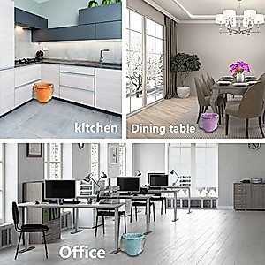 5 Rolls Small Trash Garbage Bags, 4 Gallon Strong Thin Material Disposable, Kitchen, Durable Plastic Trash Bags for Office Home Bedroom Garden Waste Bin, 100 Counts (Golden)