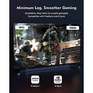 Silkland [VESA Certified 8K DisplayPort Cable 1.4 240Hz, DP Cable [8K@60Hz, 4K@144Hz, 2K@240Hz 165Hz], Braided High Speed Display Port Cord, Compatible for Laptop FreeSync G-Sync Gaming Monitor 6.6FT