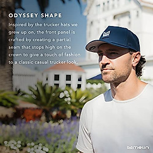 melin Odyssey Stacked Hydro, Navy, Men's Performance Snapback Hats, Water-Resistant Fitted Baseball Caps for Men & Women, Golf, Running, or Workout Hat, Medium-Large