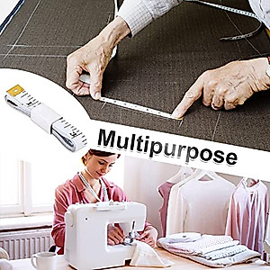 Body Measuring Tape 60 inch, Body Tape Measure, Lock Pin and Push Button Retract, Body Measurement Tape, Black