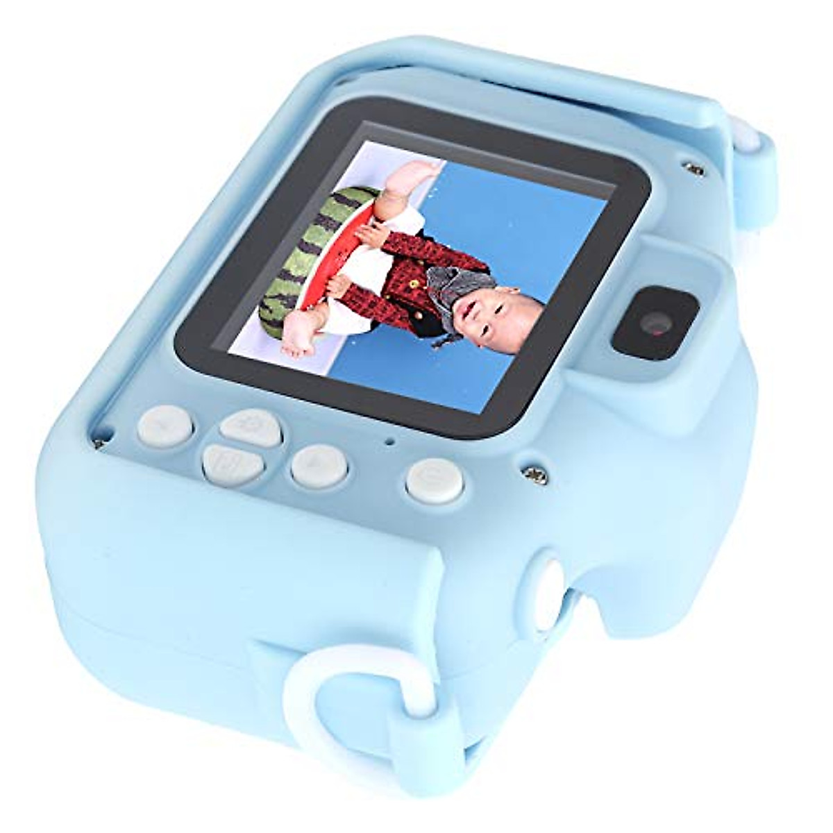 01 Kids Digital Camera, Lightweight Portable Continuous Shooting Children Video Digital Cameras, for Girls and Boys Birthday Gifts Toddlers Travel Use(Blue)