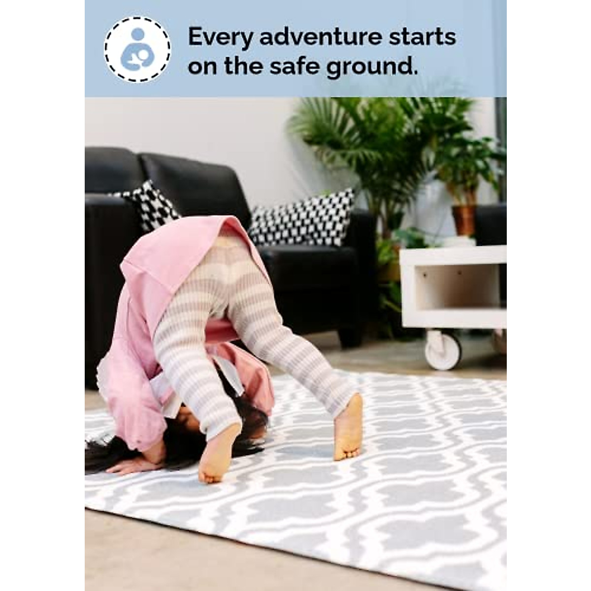 Baby Care Play Mat - Haute Collection (Large, Moroccan - Blue)