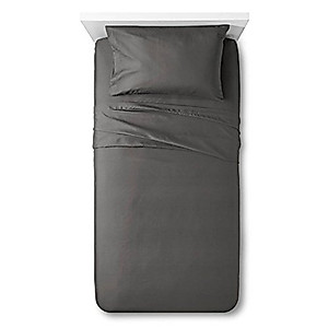 Room Essentials Dorm Bed Microfiber 3 Piece Sheet Set Twin XL with Storage Pocket (Solid Gray) by Room Essentials