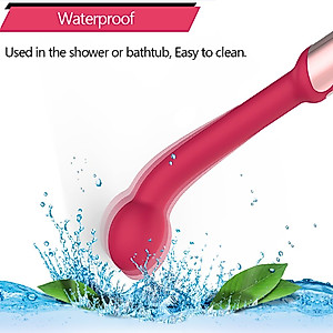 Portable High Frequency Deep Vibrating Massager Electric Rechargeable Handheld Vibrators with 10 Vibration Pleasure Personal Massage for Body Women Female Gifts (Red)