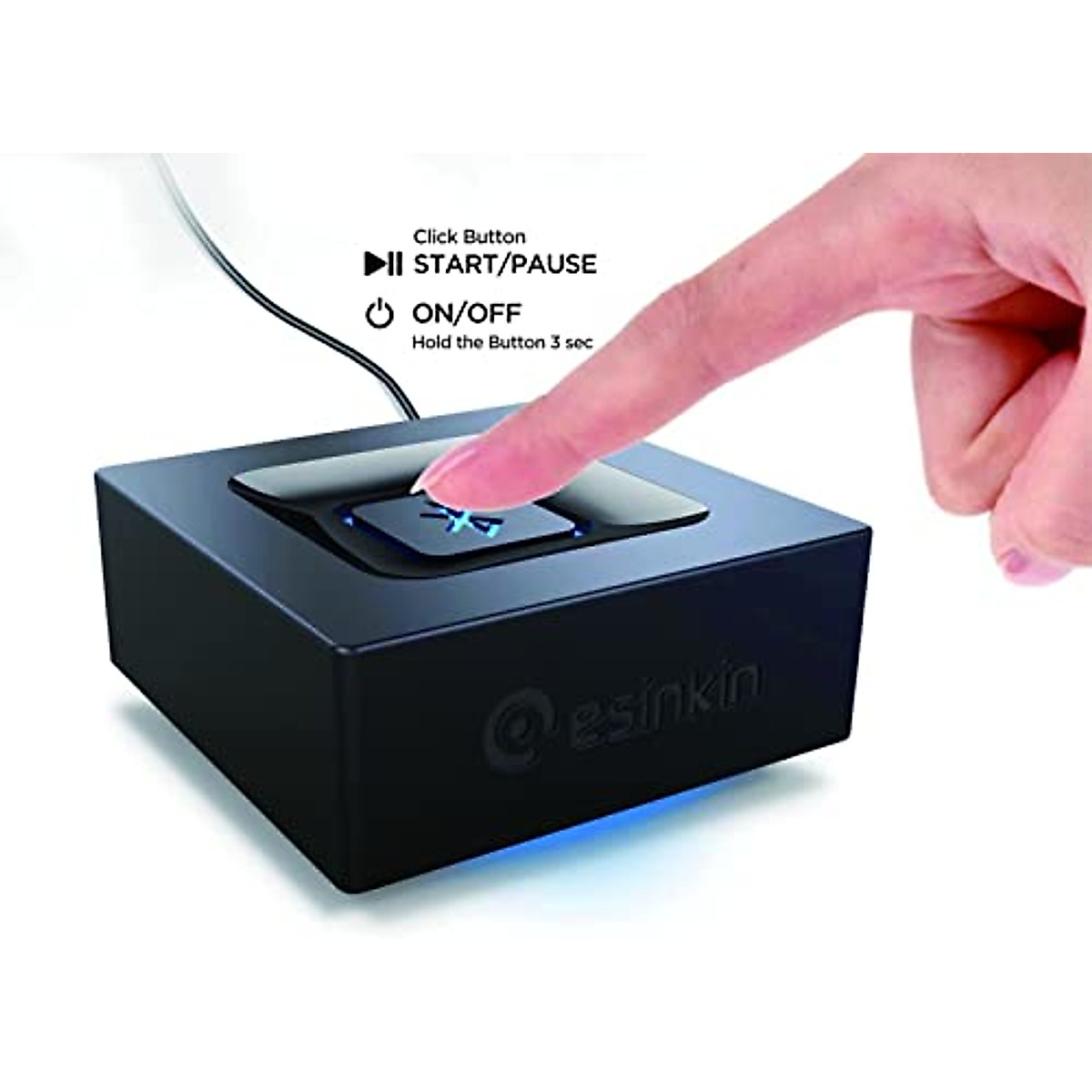Bluetooth Audio Adapter for Music Streaming Sound System, esinkin W29-us Wireless Audio Adapter Works with Smart Phones and Tablets, Wireless Adapter for Speakers